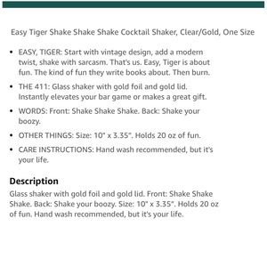Easy Tiger | Dining | Easy Tiger Shake Shake Shake Cocktail Shaker ...